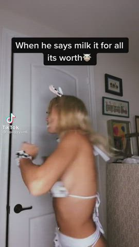 Apparently she likes to milk it all | Scrolller