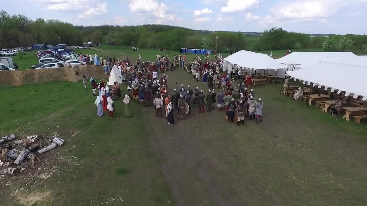 Guy tries to fly a drone over a Russian renaissance fair... | Scrolller