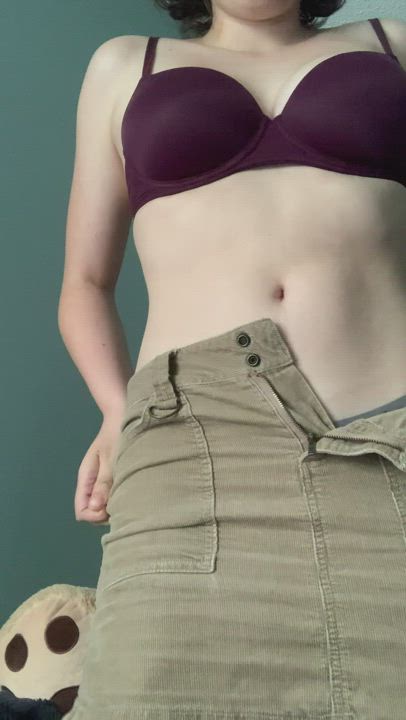 Pulling down my skirt | Scrolller