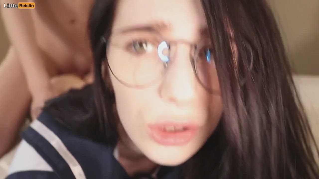 Schoolgirl Cosplayer With Glasses Getting Rough Fuck Scrolller