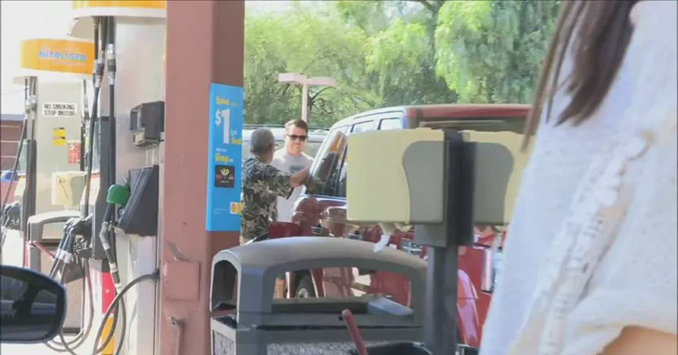 Strip On A Gas Station | Scrolller