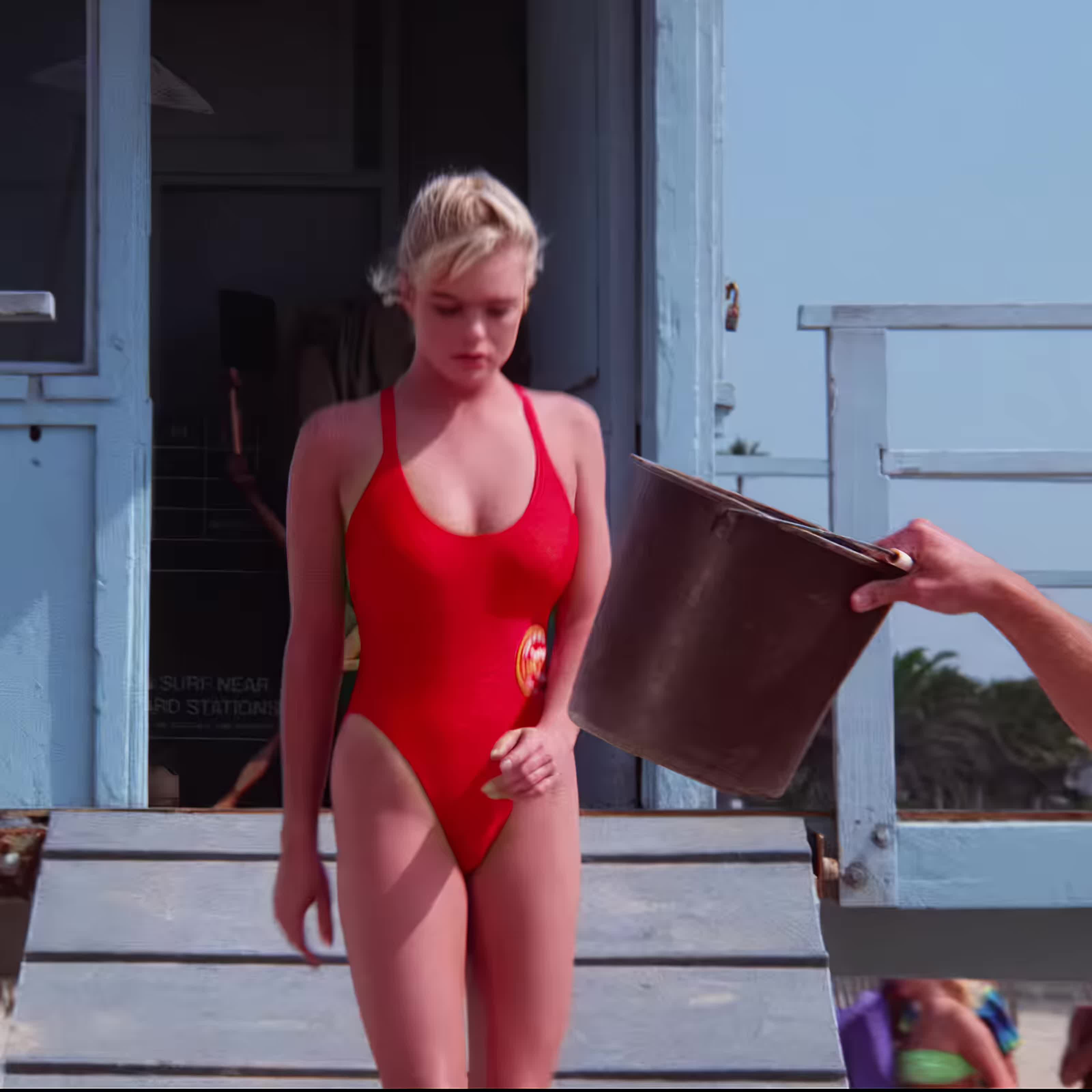 Erika Eleniak sweet swimsuit in Baywatch | Scrolller