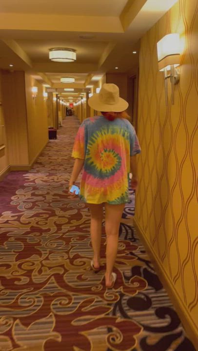 Pulling Pants Down In Hotel Hall! TAKING REQUESTS FROM FANS ONLY [f] | Scrolller