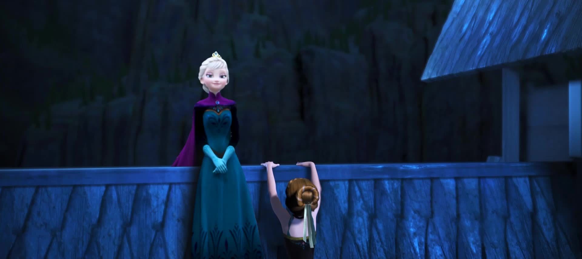 Anna and Elsa watching the stars on the roof [Love is an Open Door] (from /r/Frozen) | Scrolller