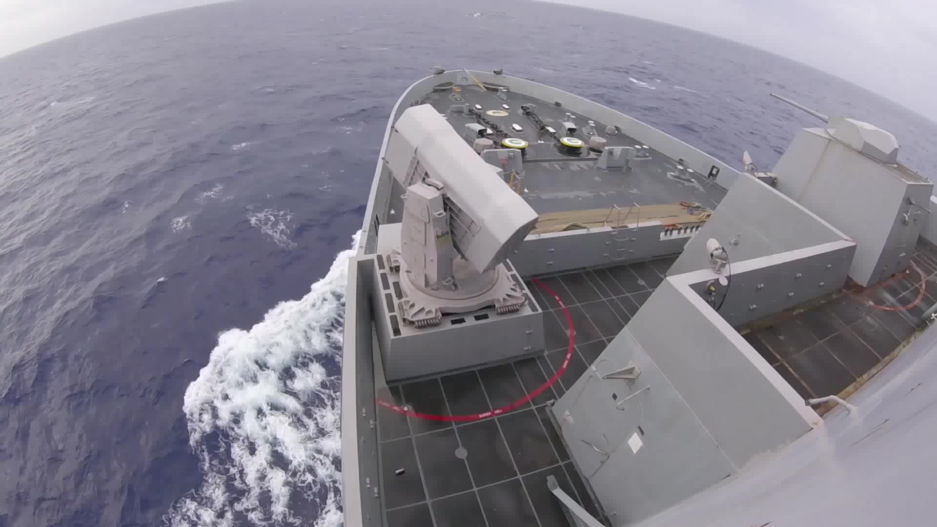 USS Green Bay fires Rolling Airframe Missile | Scrolller