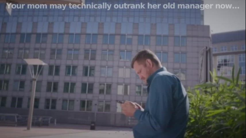 Your mom's psycho boss used to mistreat her a lot, but now she actually outranks him. Problem ...