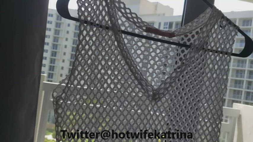 Most daring video yet! I am completely naked beneath this see-thru mesh ...