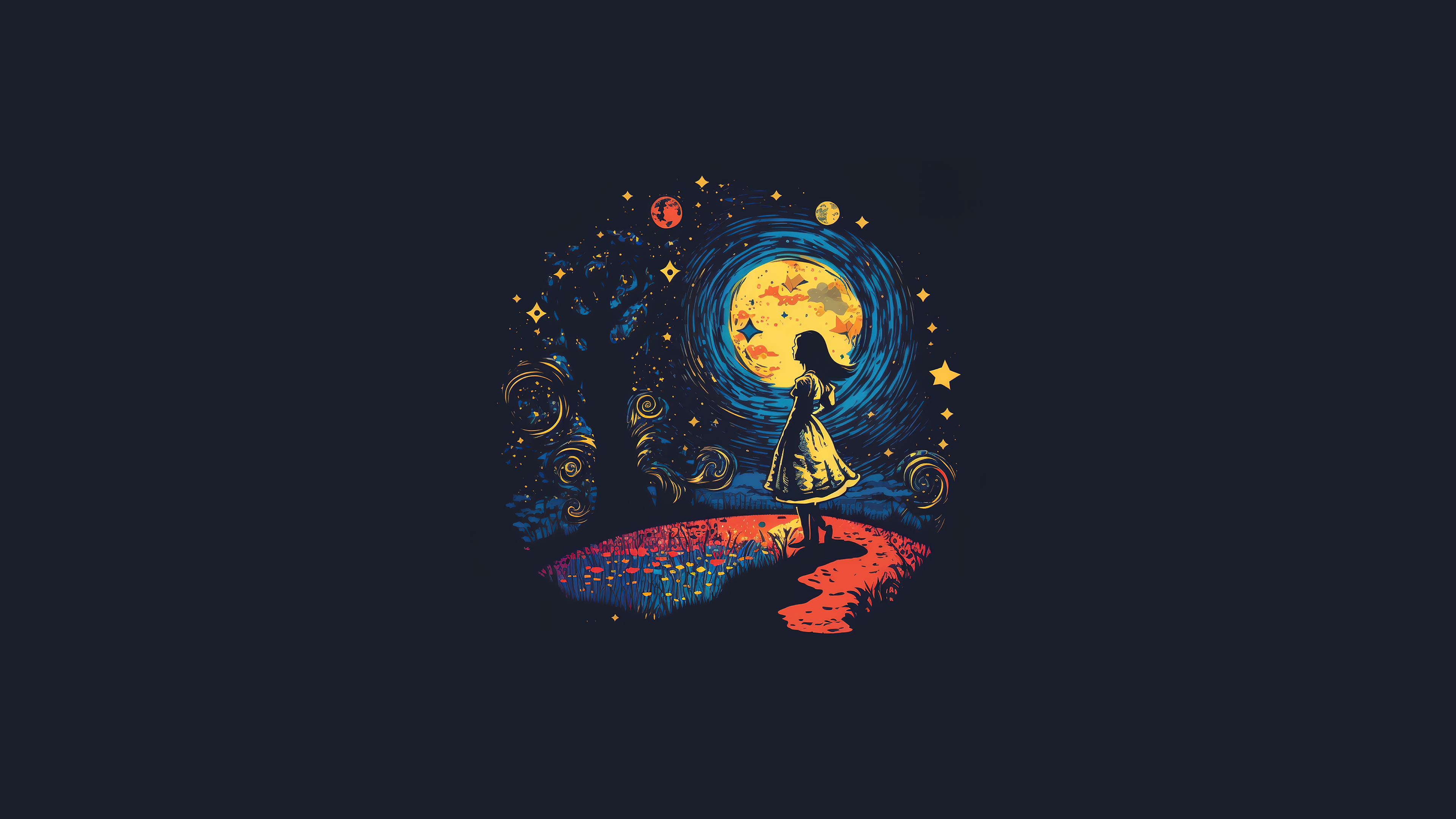 Alice In Wonderland | Starry Night 3840x2160 | Scrolller