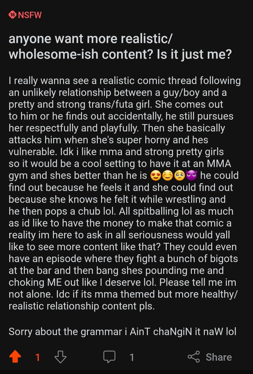 anyone else want to see more realistic/wholesome-ish content? | Scrolller