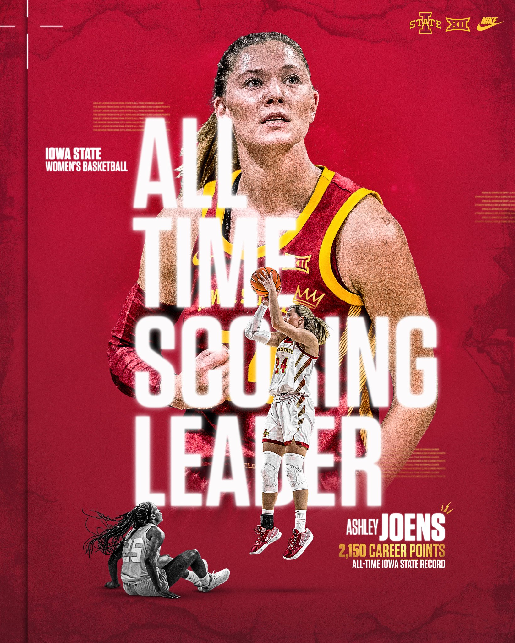 Ashley Joens is now Iowa State's all time scoring leader 🔥🔥🔥🔥 | Scrolller