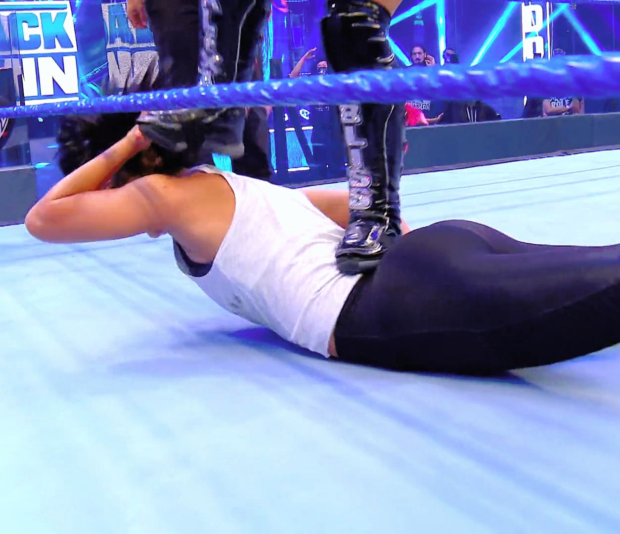 Bayley Wrestling In Leggings Scrolller