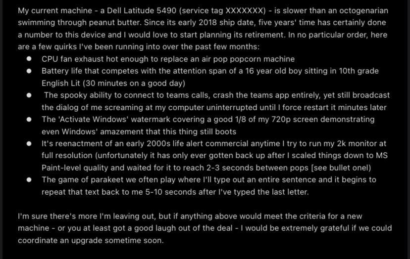 Best New Laptop Request I’ve Ever Seen | Scrolller