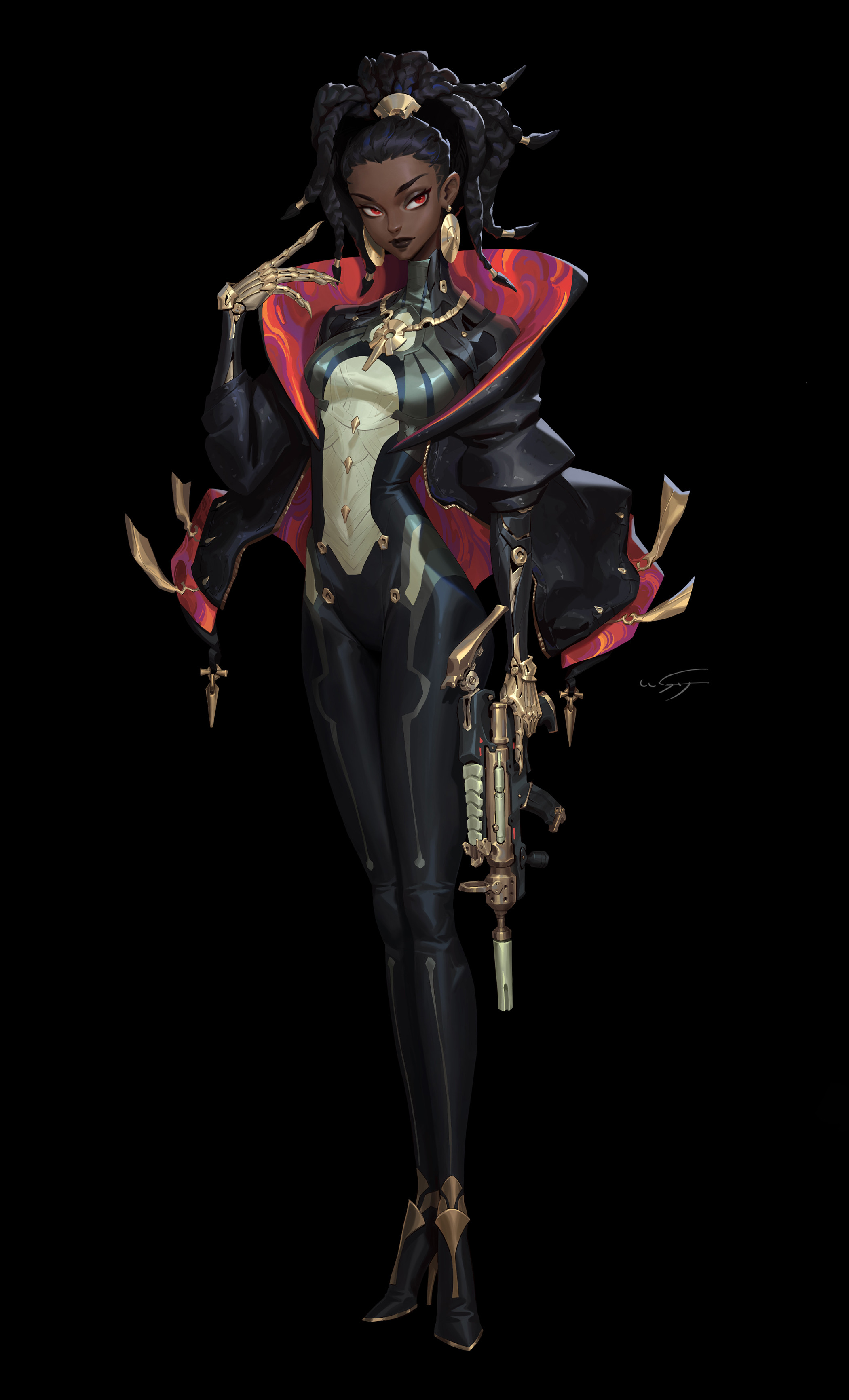 black gold girl by wu shenyou | Scrolller