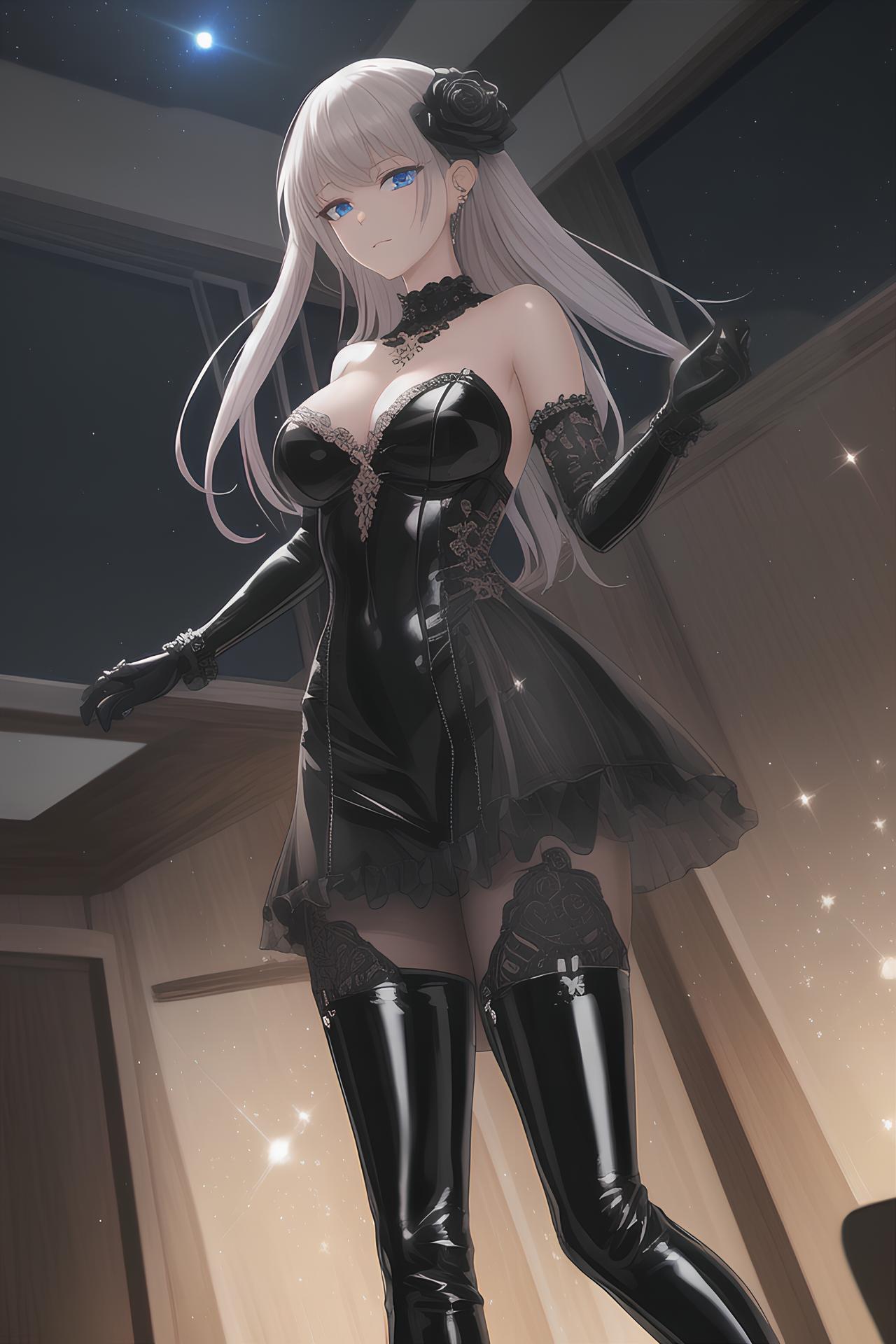 Black Latex Dress | Scrolller