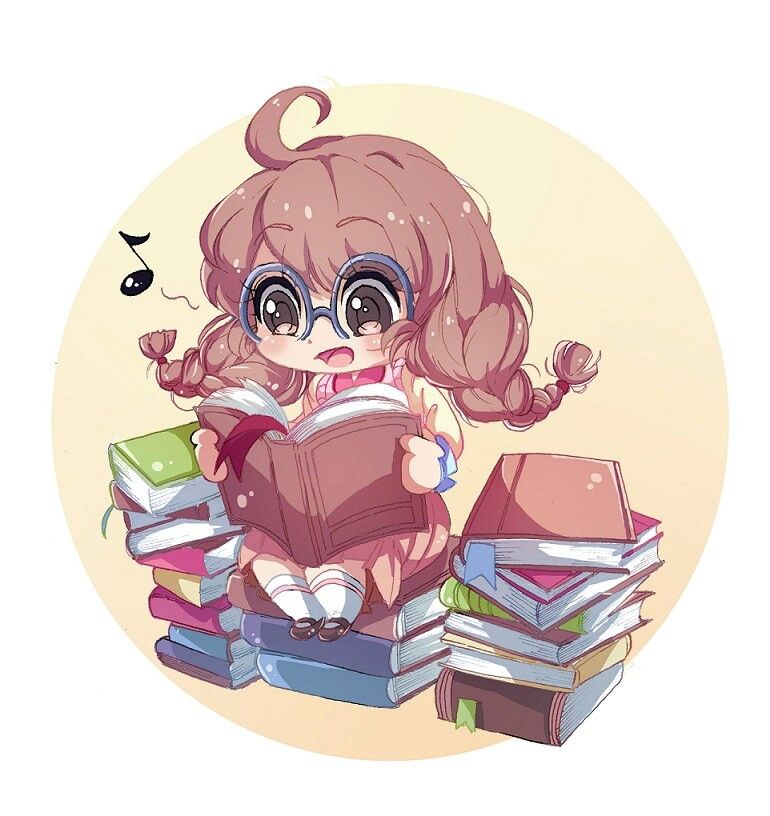 Book worm - Chibi by Putri Soekidin | Scrolller