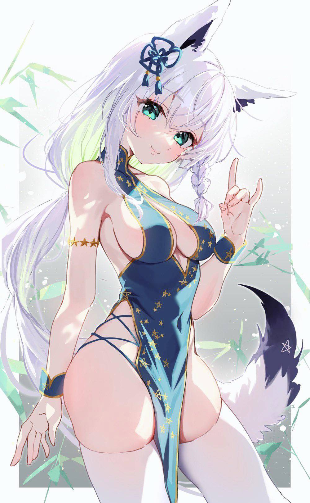 Cheongsam Fubuki shows off her hot thighs. | Scrolller