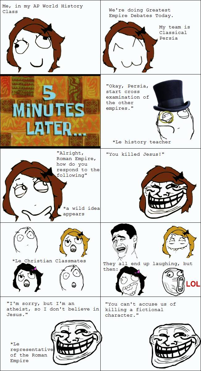 Classmate calls Jesus a fictional character (my first rage comic) | Scrolller