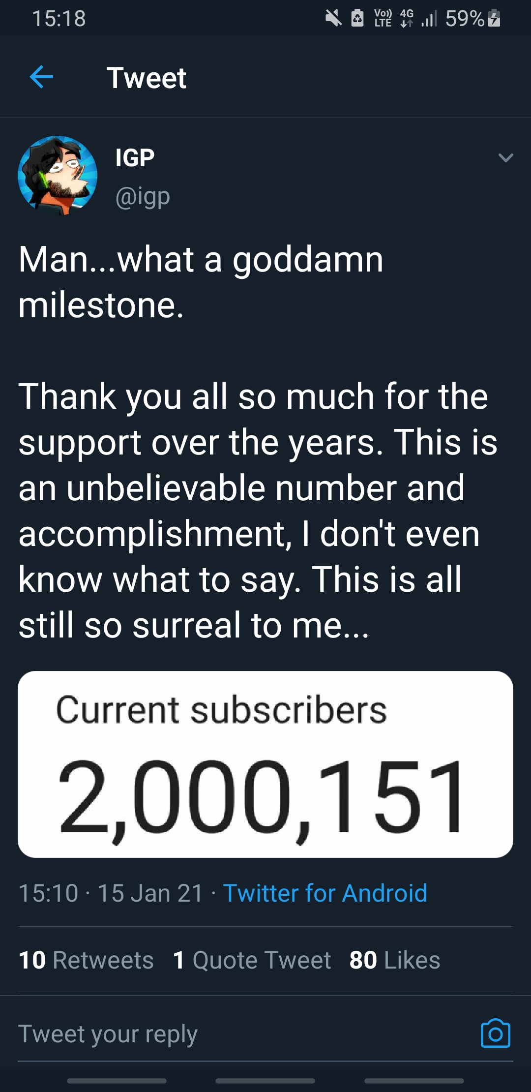 Congrats to the man himself | Scrolller