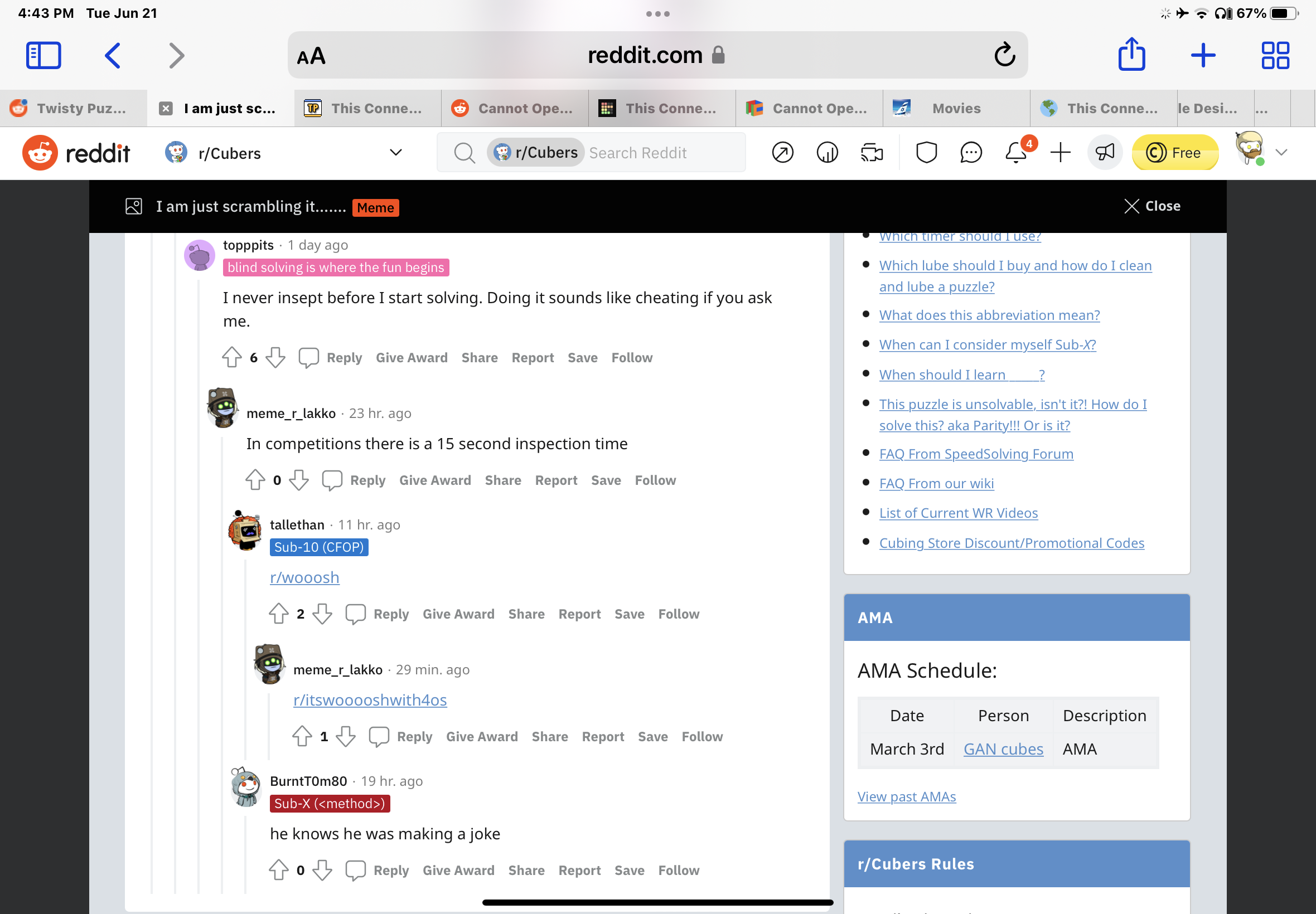 Cubing can get wooshed too?! | Scrolller