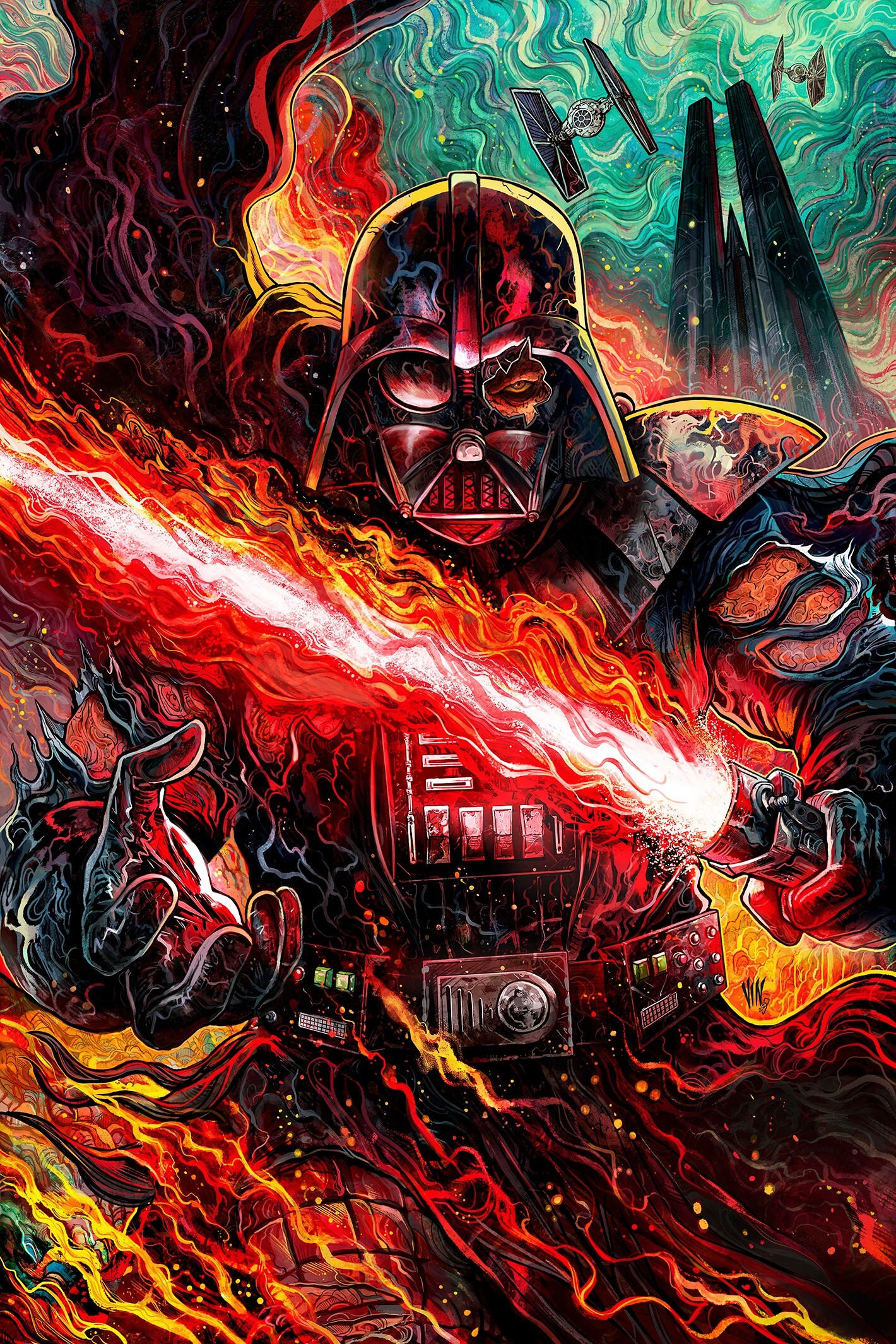 Darth Vader - Dark Lord's Fury by Vincenzo Riccardi | Scrolller