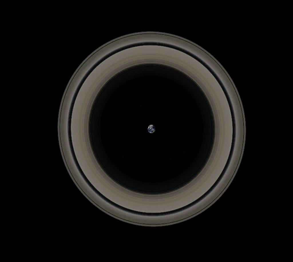 Earth and Saturn's rings to scale. [x-post from /r/space] | Scrolller