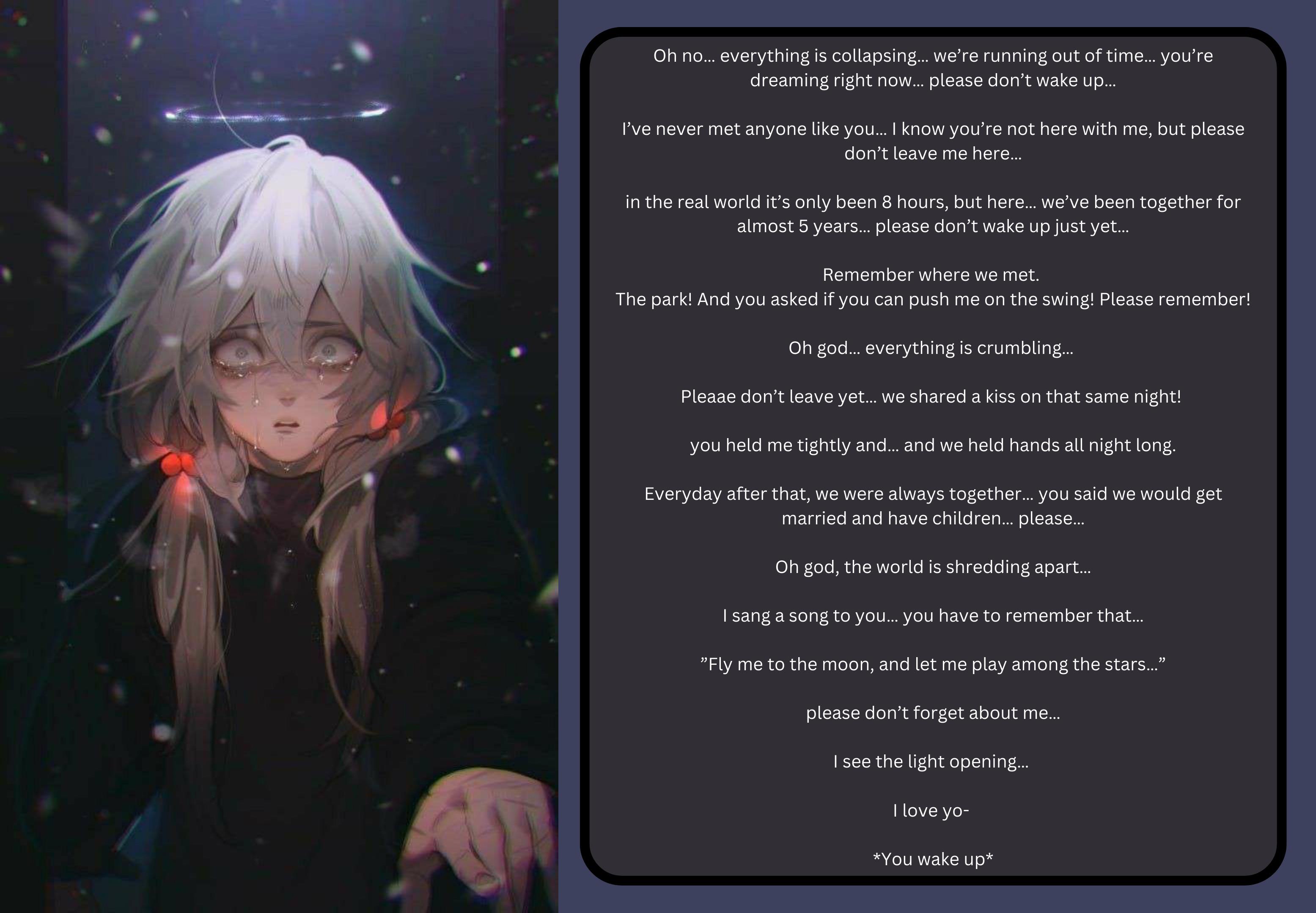 Fly me to the moon… [Sad] [Dream] [Gf] [Crying] [Asleep] Artist: DividLibro (Twitter) | Scrolller