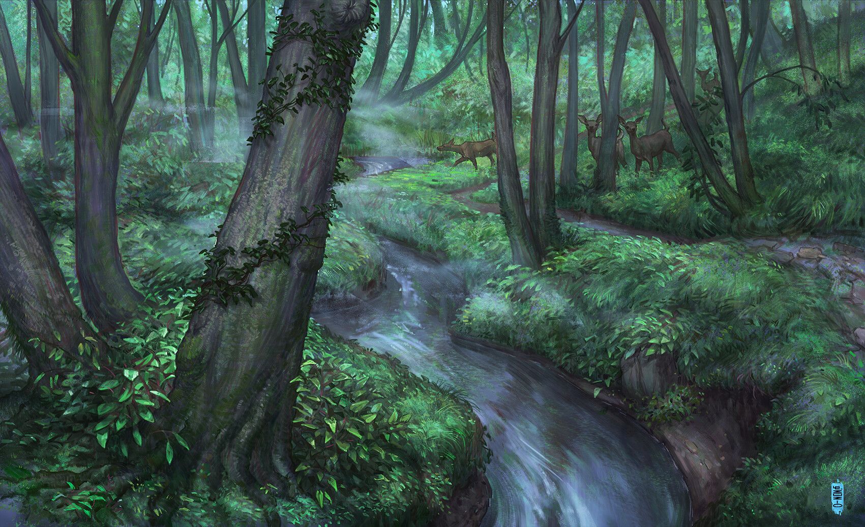 Foggy Brook by Elena Churkina | Scrolller