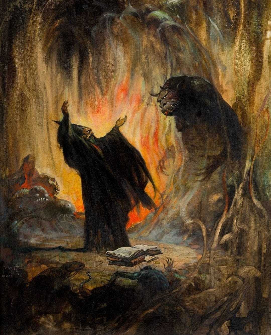 Frank Frazetta - The Sorcerer (1965) | Scrolller