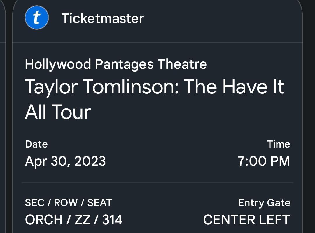 Free ticket to Hollywood Pantages TONIGHT 4/30/2023 7 PM | Scrolller