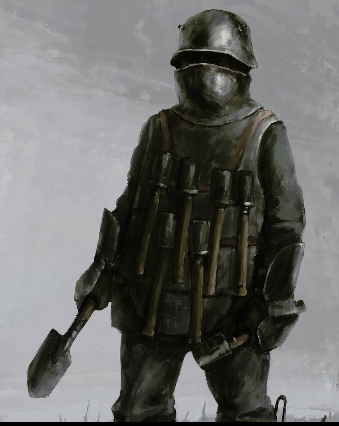 German stormtrooper during the Great War artist Alexander Groznov | Scrolller