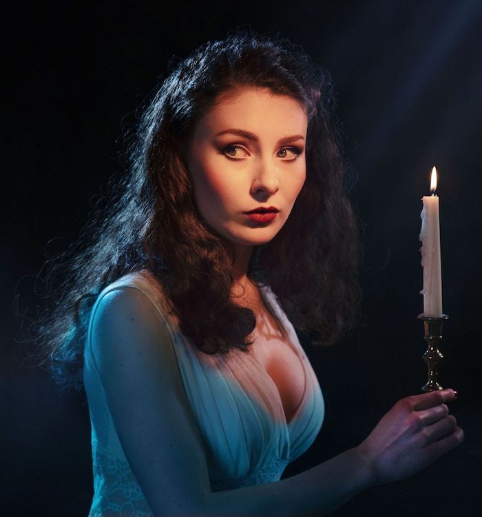 Gothic Portrait of LadyElflock inspired by Hammer Horror Publicity Stills of the 60s | Scrolller