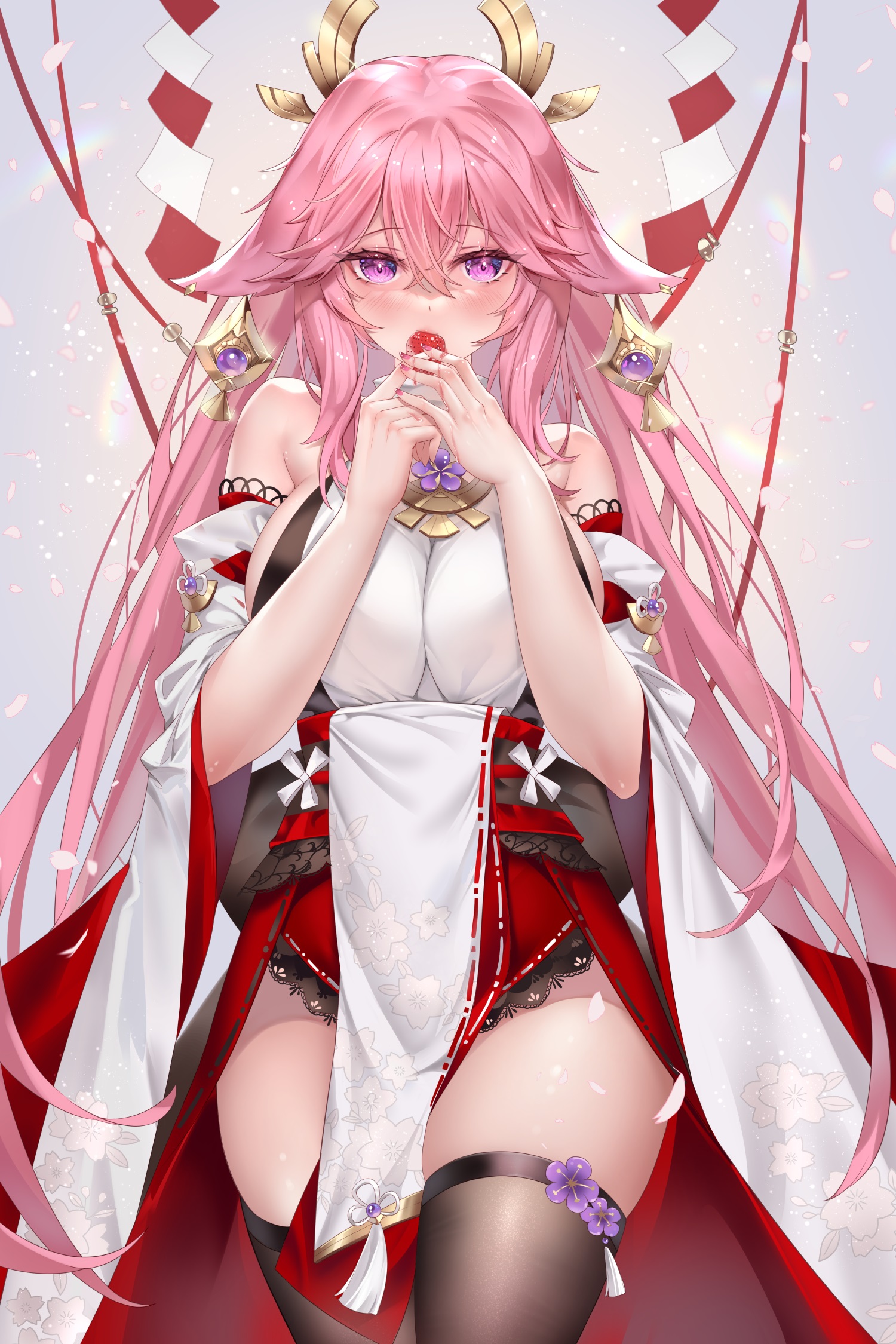 Guuji Yae & Strawberry [Genshin Impact] | Scrolller