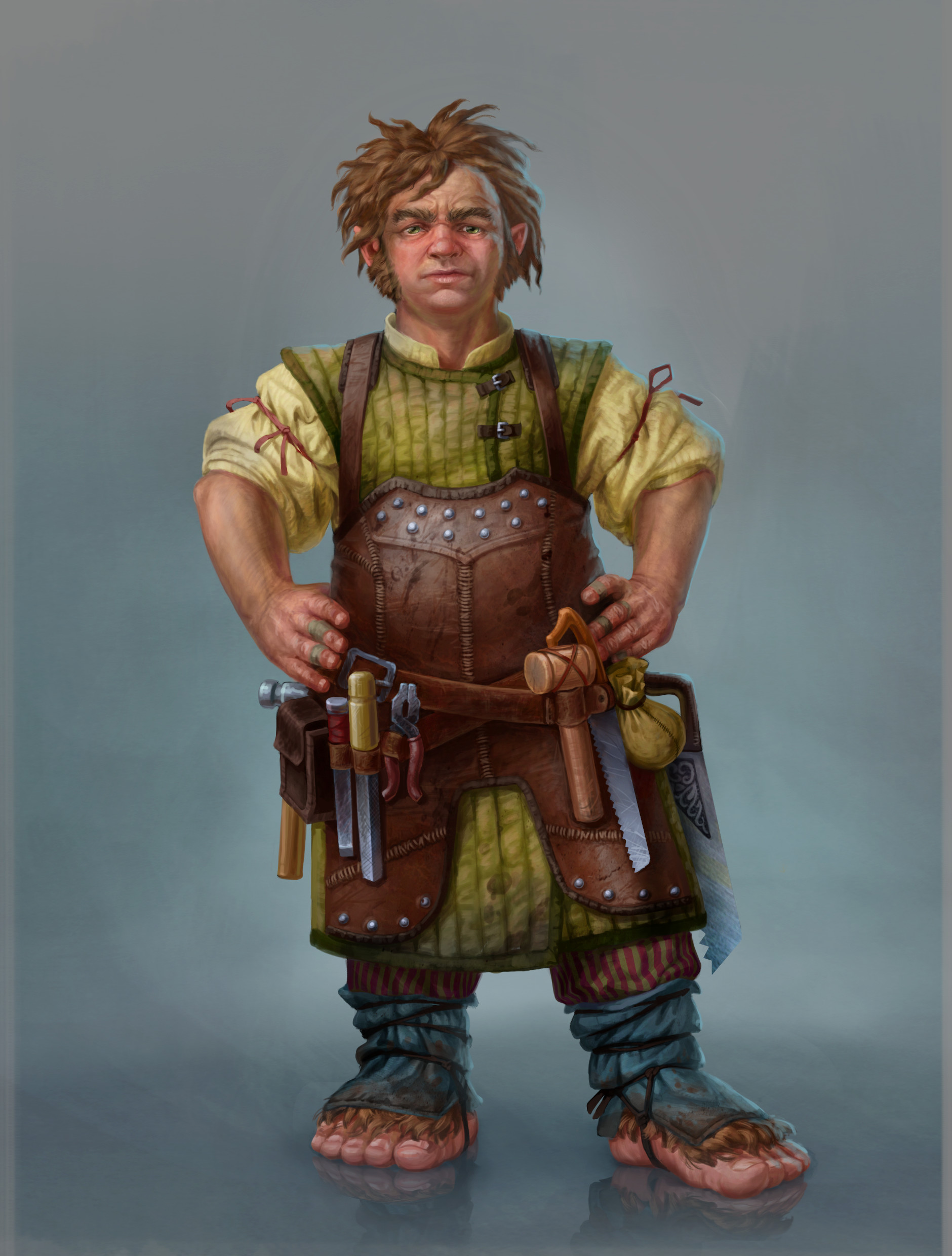 Halfling carpenter by Katerina Kirillova | Scrolller