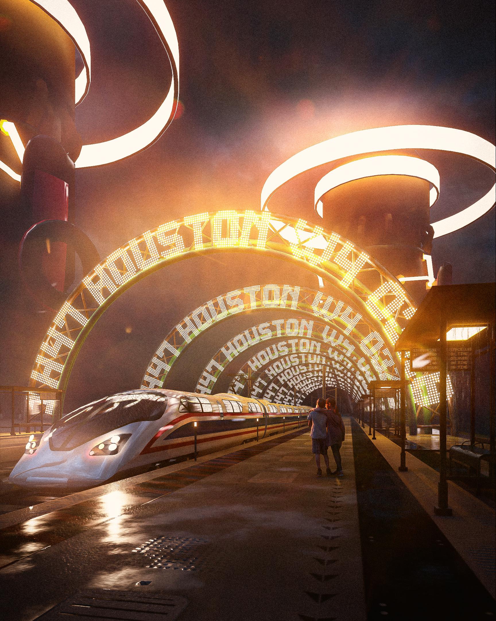 High speed rail, 3D Render, by me. | Scrolller