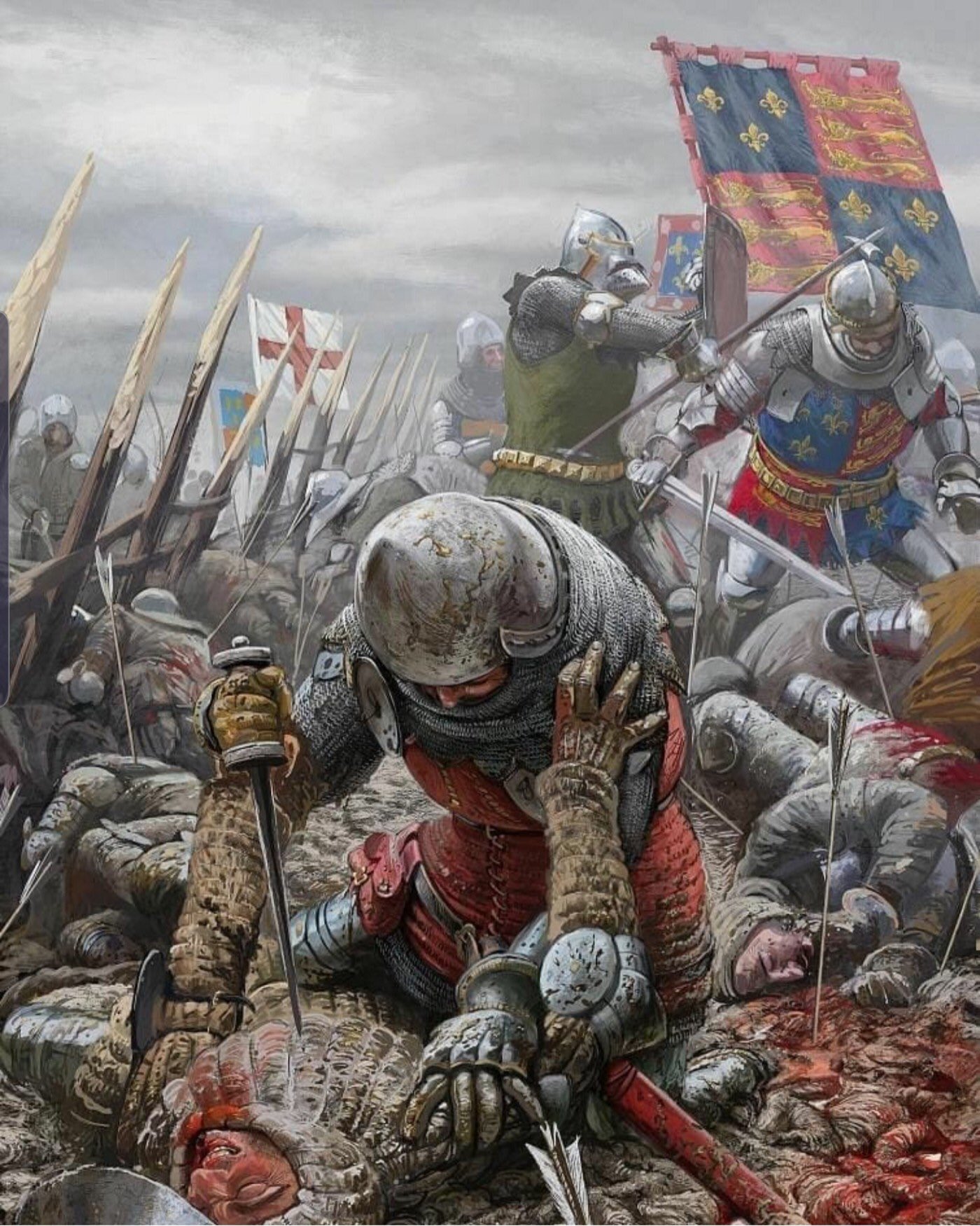 Hundred Years War painting. Artist: unknown | Scrolller
