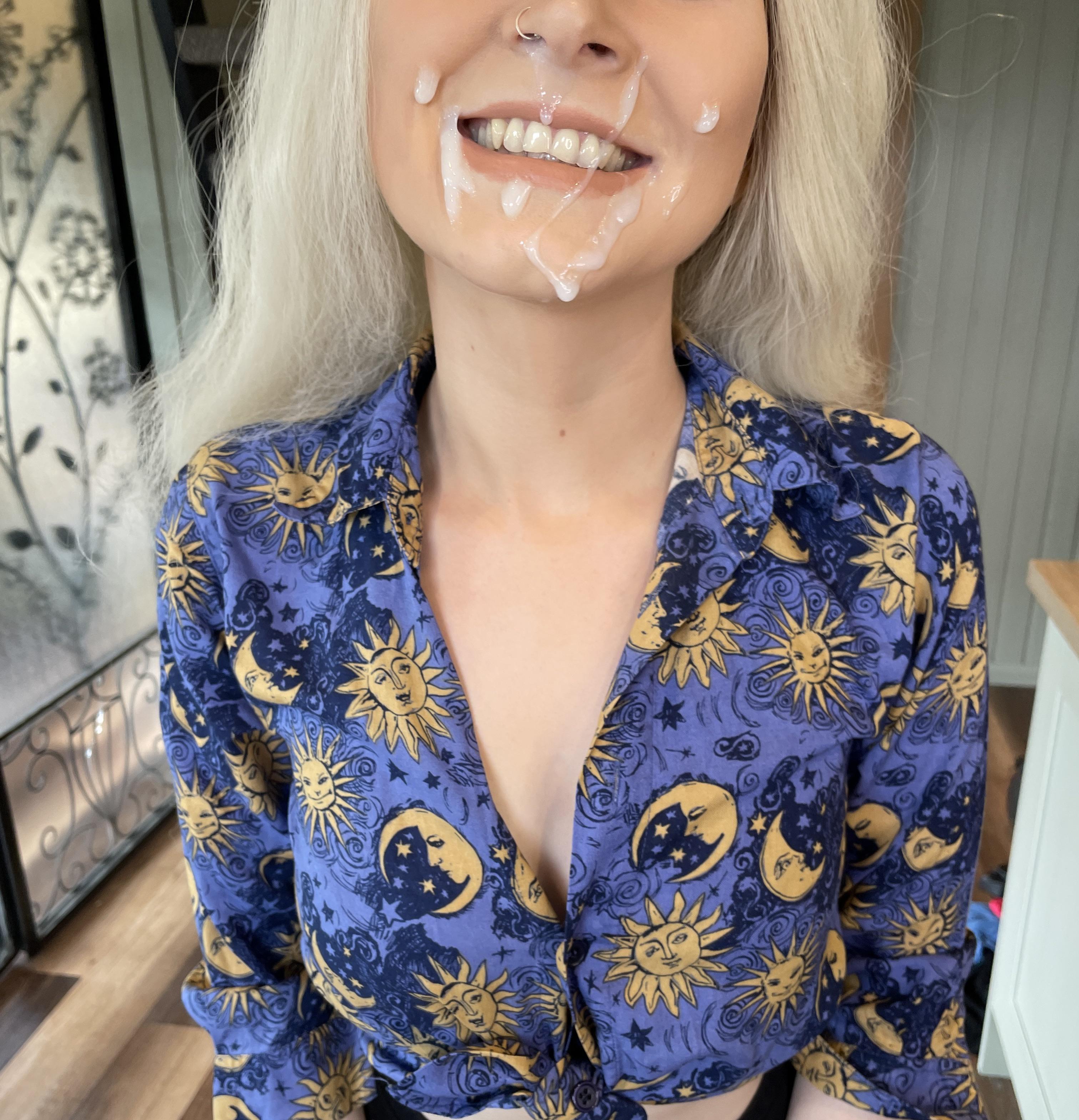 I’m happiest with cum all over my face | Scrolller