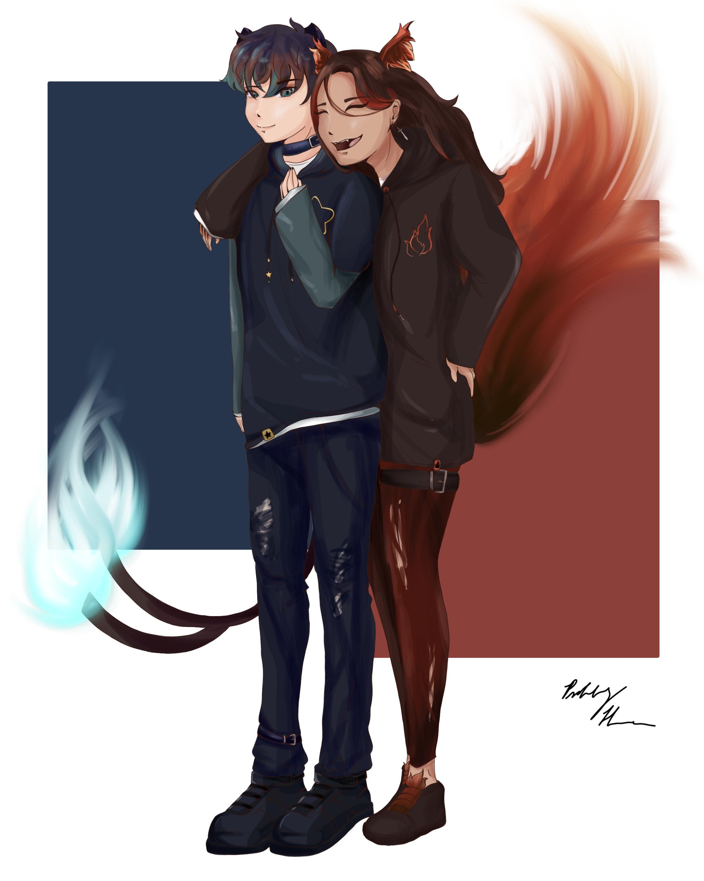 Infernal Twin V-tuber concept art!!! | Scrolller