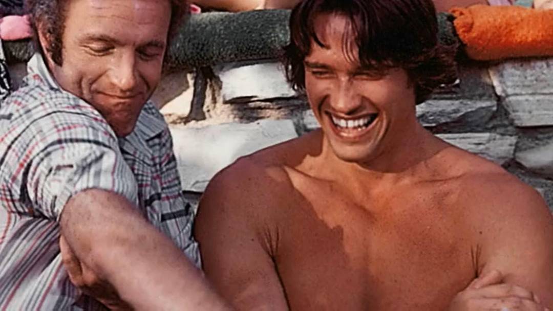 James Caan & Arnold Schwarzenegger at the Playboy Mansion in the 70s | Scrolller