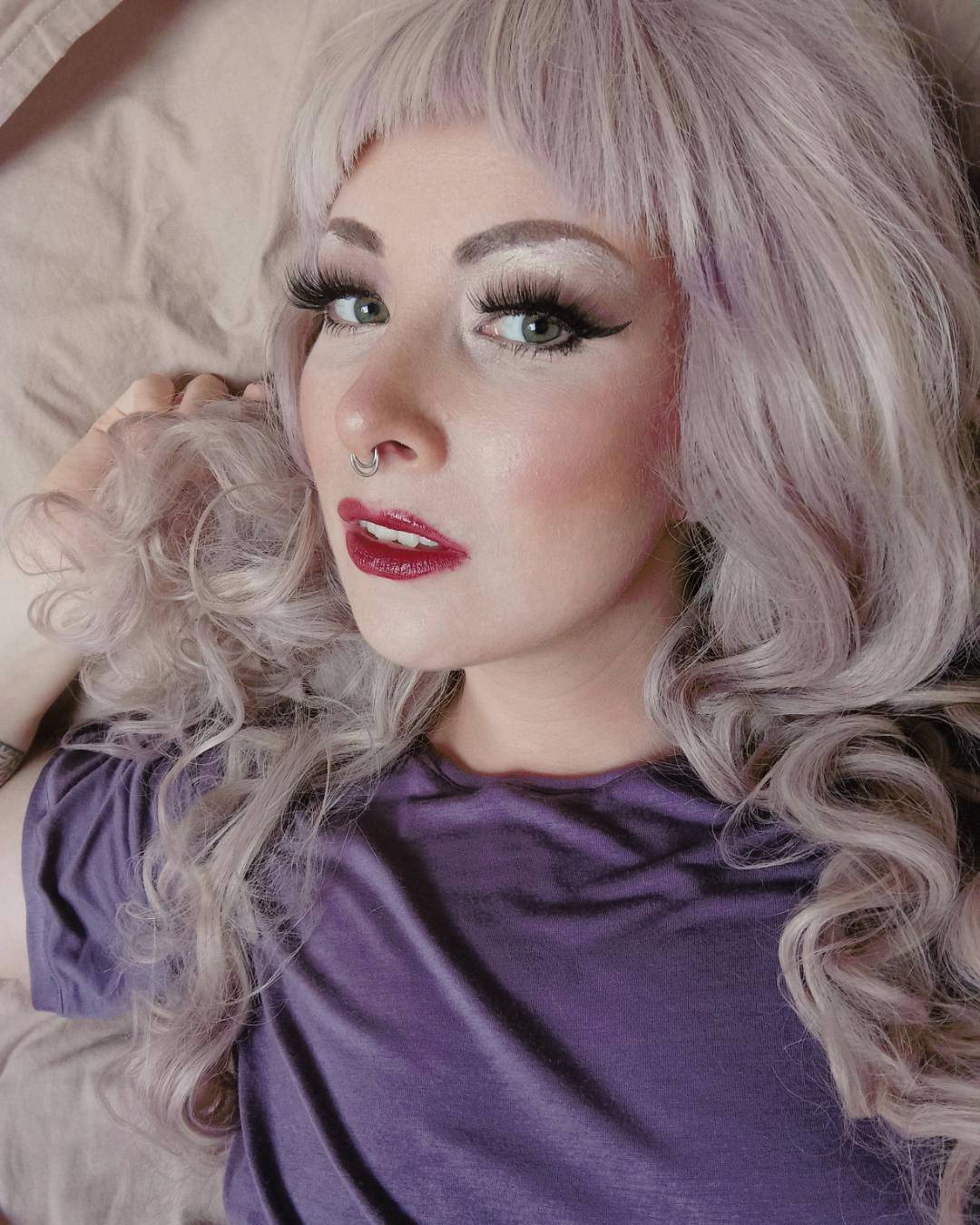 Just laying here with my bangs | Scrolller