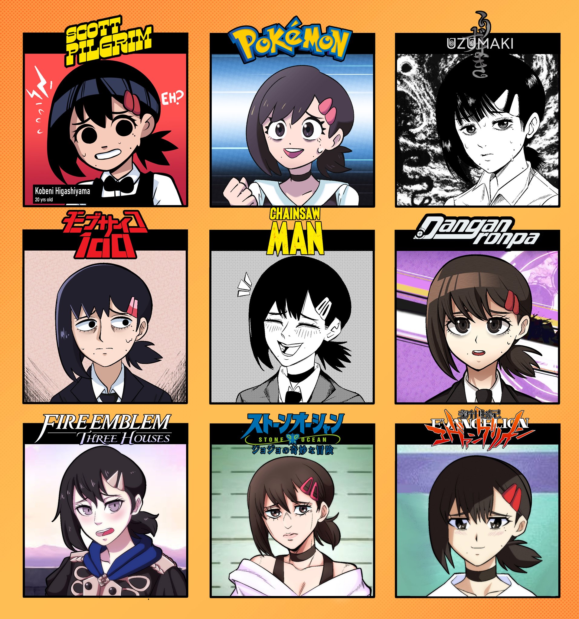 Kobeni in 9 artstyles by @Kermittend | Scrolller