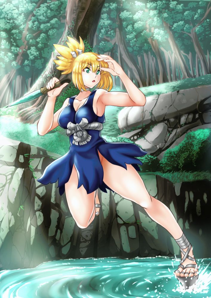 Kohaku watching the prey (By ばっしゃー) [Dr. Stone] | Scrolller