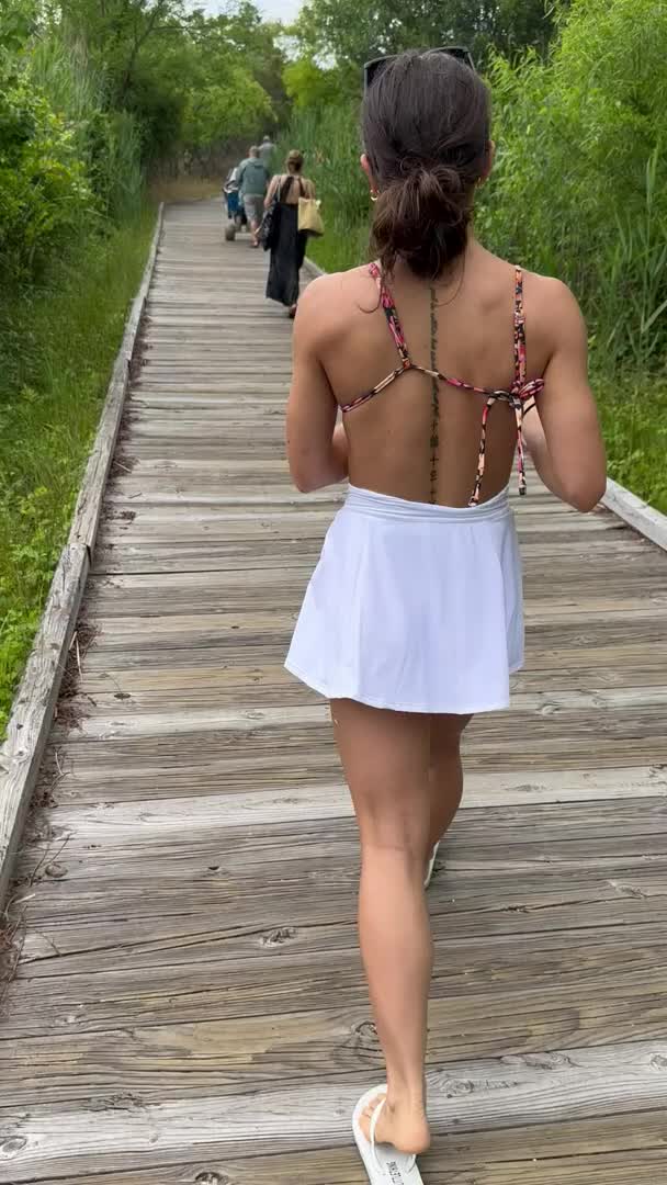 Lifting my skirt during a cumwalk | Scrolller