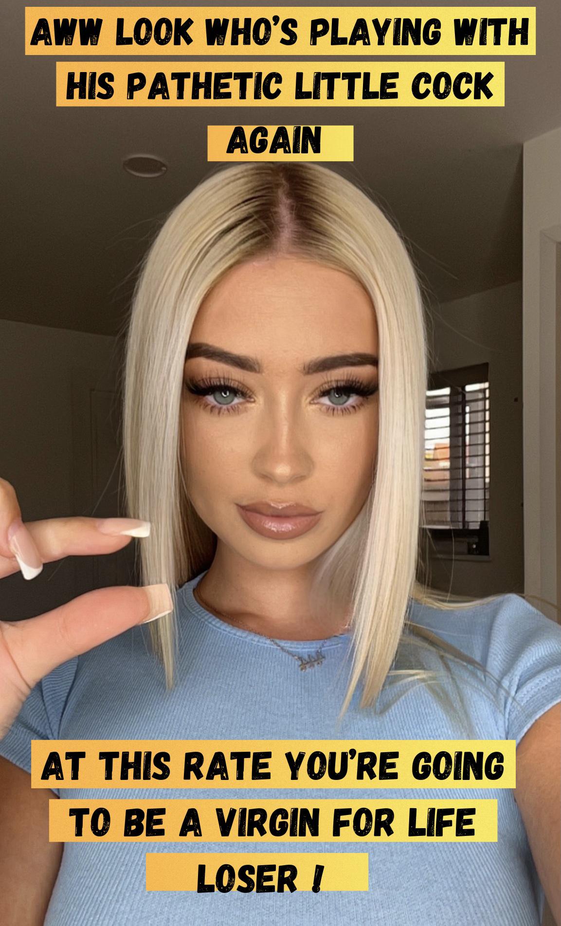 Look who's playing with his pathetic little cock again, what a virgin ! | Scrolller