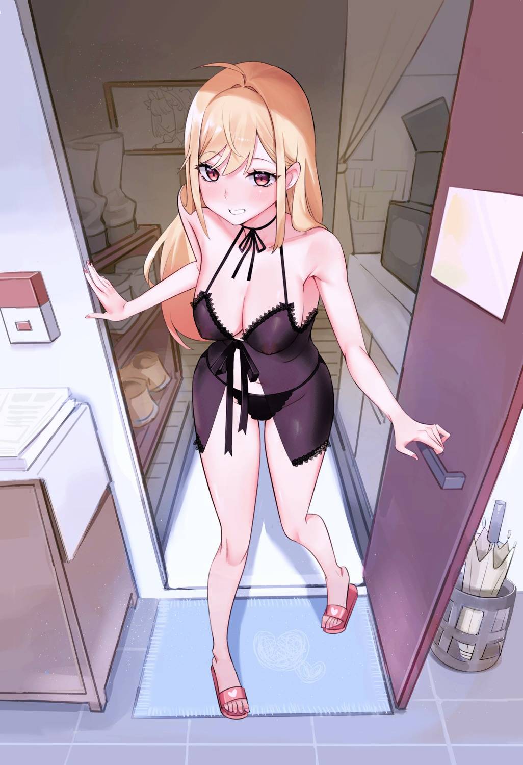 Marin answers the door in lingerie | Scrolller