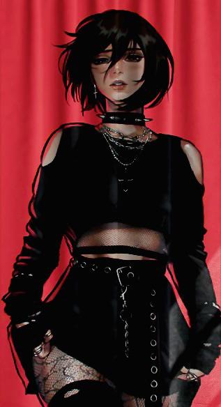 Mikasa, Clothed, Goth. | Scrolller