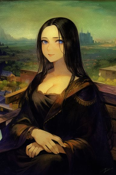 Mona Lisa waifuified | Scrolller