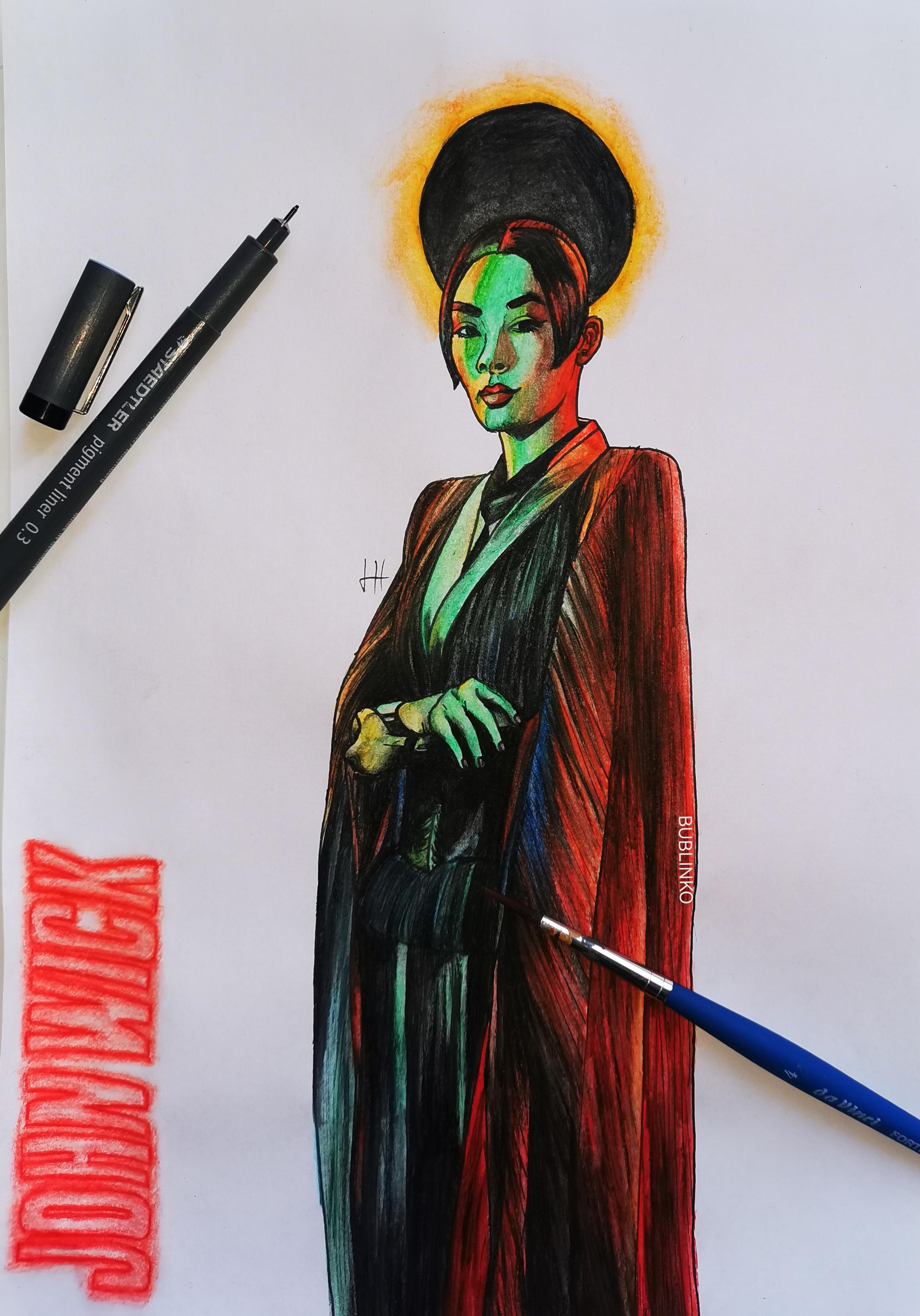 My drawing of Rina Sawayama as Akira in John Wick 4 | Scrolller