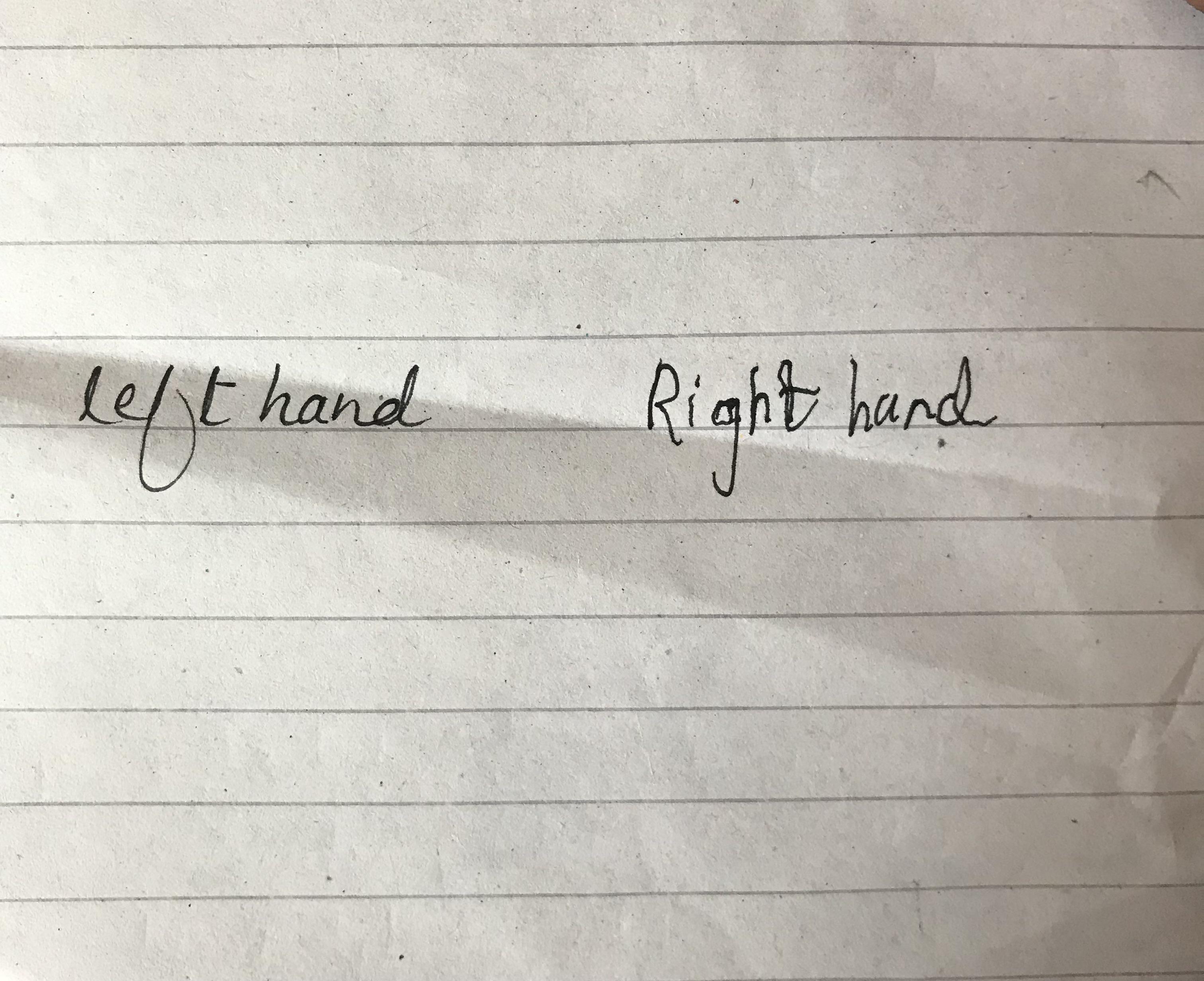 My writing, with both my hands. | Scrolller