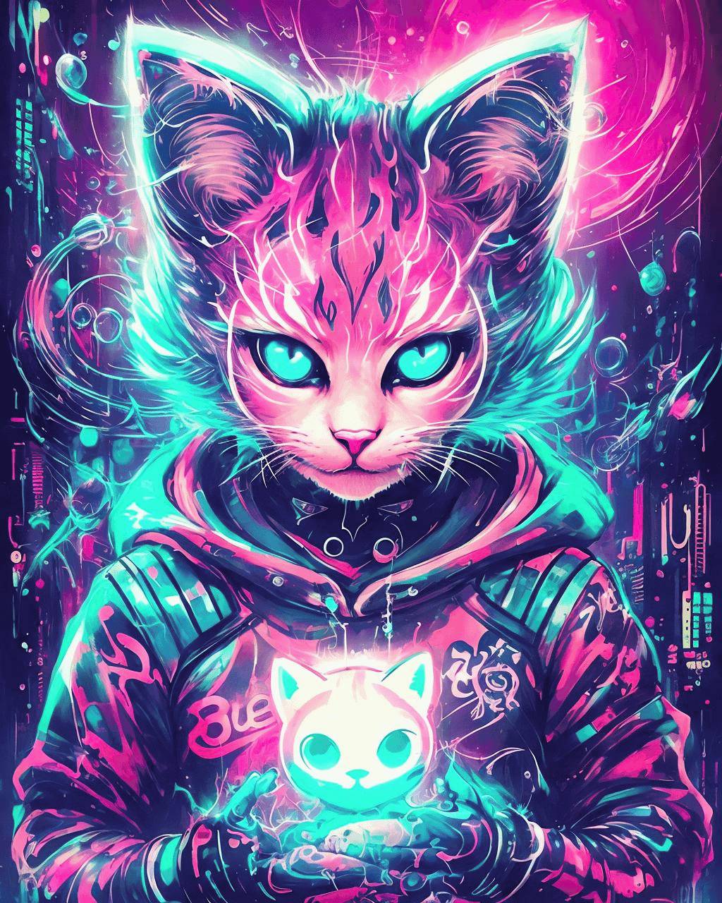 Neon Kitty | Scrolller