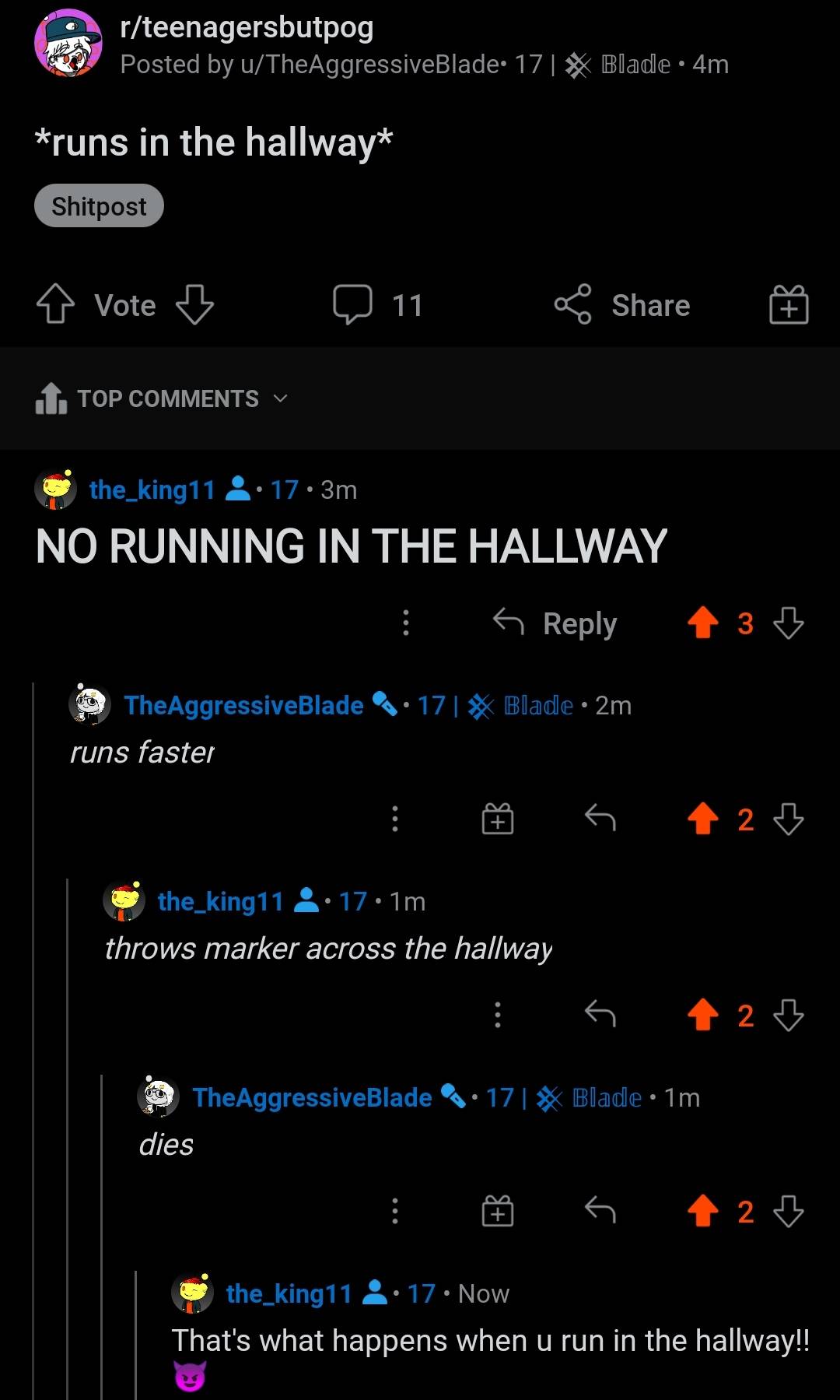 Never run in the hallway!! 😤 | Scrolller